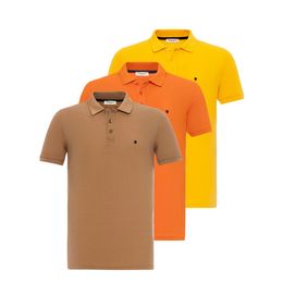 Anou Anou Shirt Herren Gr&ouml;&szlig;e L navy / braun / gelb / orange
