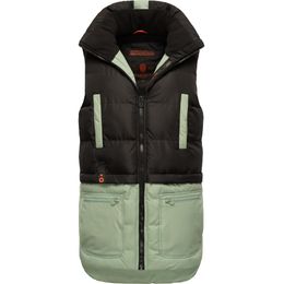 Marikoo Weste 'Kiraraa' Damen Gr&ouml;&szlig;e XXL mint / schwarz