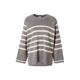 Noisy may Pullover 'NMFIFI' Damen Gr&ouml;&szlig;e S creme / grau