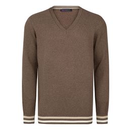 Felix Hardy Pullover Herren Gr&ouml;&szlig;e M beige / braun / wollwei&szlig;