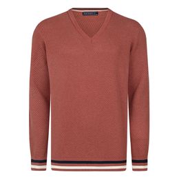 Felix Hardy Pullover Herren Gr&ouml;&szlig;e S rostrot / schwarz / wei&szlig;