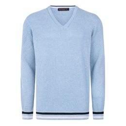 Felix Hardy Pullover Herren Gr&ouml;&szlig;e L hellblau / schwarz / wei&szlig;