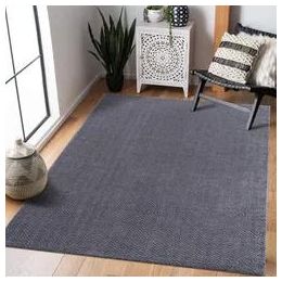 Teppich Carpet City "Friseé-Teppich FANCY805" Teppiche Gr. B: 240cm, 12mm, L: 340cm, grau Kurzflor, Einfarbig, 3D-Optik, Zickzack Look