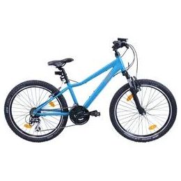 Jugendfahrrad Hawk BIKES "Mountain Trail Youth" Fahrräder Gr. 32cm, 24 Zoll (60,96cm), blau Kinder für Damen und Herren