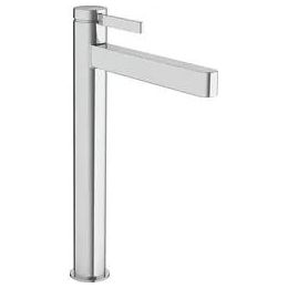 Waschtischarmatur Hansgrohe "Finoris" Armaturen Gr. H/T: 32,8cm x 23,5cm, silberfarben (chrom) 26cm, für Aufsatzwaschtische mit Push-Open Ablaufgarnitur