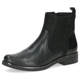 Chelseaboots Caprice Gr. 37,5, schwarz Damen Schuhe Blockabsatz, Boots, Stiefelette mit praktischem Reißverschluss