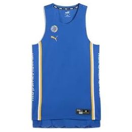 Trainingsshirt Puma "Maccabi Game Basketballtrikot Herren" Gr. L, blau (nautical blau), Herren, Obermaterial: 100% Polyester; Seite: 100% Polyester; Hinterer Einsatz: 100% Polyester, clean, Shirts