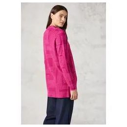 Cardigan Cecil Gr. XL (44), pink (jewel pink) Damen Strickjacken offen, mit grafischem Muster