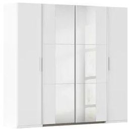 Schwebetürenschrank Rauch "Kleiderschrank Drehtürenschrank Schrank Garderobe KRONACH TOPSELLER", weiß, B:225cm H:210cm T:59cm, Holzwerkstoff, Schränke, mit Dreh- und Schwebetüren und Spiegel, viele Böden MADE IN GERMANY