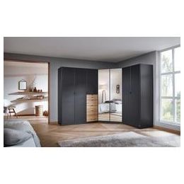 Schrank-Set Rauch "Ontario" Kastenmöbel-Sets Gr. B/H/T: 253cm x 197cm x 195cm, Alle Elemente können einzeln gestellt werden, grau (graumetallic/eiche artisan)