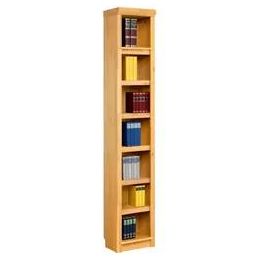 Bücherregal Home Affaire "Soeren" Regale Gr. H: 185 cm, 6 St., beige (gelaugt, geölt) aus massiver Kiefer, in 2 Höhen, Tiefe 29 cm, mit viel Stauraum