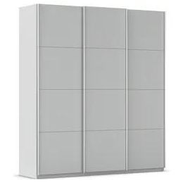 Schwebetürenschrank Rauch "Kleiderschrank Schrank Garderobe AGORDO mit Dekor- oder Hochglanzfront" Schränke Gr. B/H/T: 203cm x 229cm x 62cm, 3 St., grau (seidengrau) durchdachte Innenausstattung, in 4 Breiten und 2 Höhen MADE IN GERMANY