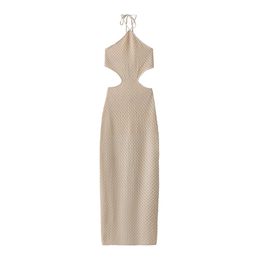 Bershka Kleid Damen Gr&ouml;&szlig;e 36 beige Winterkleid