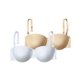Petite Fleur BH Damen Gr&ouml;&szlig;e 75 nude / wei&szlig;