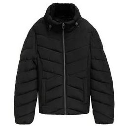 Tom Tailor Damen Wasserabweisende Pufferjacke, schwarz, Uni, Gr. XXL