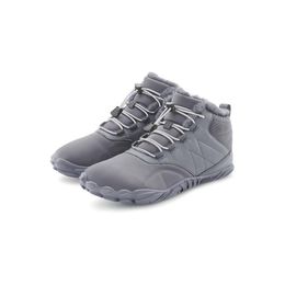 Vivance Stiefelette 'Halbschuh, Slip-In-Sneaker, Freizeitschuh, High Top Sneaker' grau Gr. 45 für Damen. Mit Ziernähte