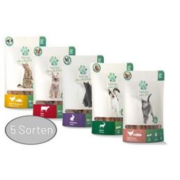 Fellicita Katzensnacks 5x50g Mixpaket Fellonis Fleischstreifen & Sticks, 5 Sorten