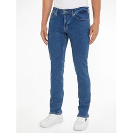 Slim-fit-Jeans Tommy Jeans "SCANTON SLIM" Gr. 34, Länge 32, blau (denim medium3) Herren Jeans im 5-Pocket-Style