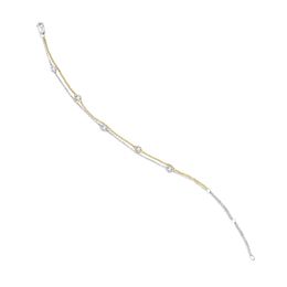 Goldarmband Vivance "0,18 ct Diamant Brillant Armband aus 585 Gelbgold 19 cm" Armbänder Gr. 19, Gelbgold 585, goldfarben (gold) Damen Gold Schmuck Rundankerkette