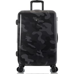 Hartschalen-Trolley Heys "Black Camo, 66 cm" Gr. B/H/T: 45cm x 66cm x 29cm 73 l, schwarz-weiß (black camo) Koffer Hartschalen-Koffer mittel groß TSA Schloss Volumenerweiterung