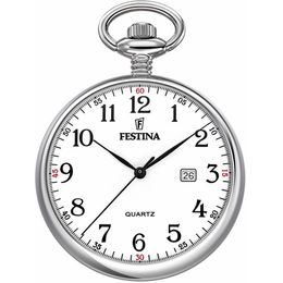 Taschenuhr Festina "F2019/1" Taschenuhren silberfarben Damen Quarzuhr, Herrenuhr, Datum