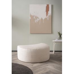 Hocker LeGer Home by Lena Gercke "Isalie, in modernen Farben und verschiedenen Stoffen" Gr. B/H/T: 94 cm x 45 cm x 63 cm, Cord, beige (elfenbein) Sitzhocker Polsterhocker gepolstert, kombinierbar mit XXL-Sessel ISALIE