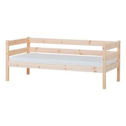 Einzelbett Hoppekids "ECO Comfort Kinderbett, Kiefer Massivholz, Jugendbett inkl. Rollrost" Betten Gr. Ohne Absturzsicherung, Liegefläche B/L: 70 cm x 160 cm Betthöhe: 65 cm, H2/H3, Kaltschaummatratze, beige (natur) 70x160 cm, wahlweise in verschieden Farben Matratze Absturzsicherung