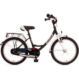 Kinderfahrrad Bachtenkirch "Police" Fahrräder Gr. 31 cm, 18 Zoll (45,72 cm), weiß (weiß, schwarz) Kinder