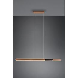 LED Pendelleuchte Trio LEUCHTEN "HELIOS, ausziehbare Hängelampe mit 3 Elementen 5800 Lumen CCT" Lampen Gr. 1 flammig, Höhe: 150,0 cm, 1 St., braun (coffee) 2700-6500K, Touch Dimmer 4 Stufen, höhenverstellbar up and down Licht