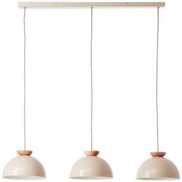 Pendelleuchte Brilliant "Nalam" Lampen Gr. 3 flammig,, beige (natur, beige) 158 x 100 25 cm, 3 E14, kürzbar, MetallHolz, naturbeige