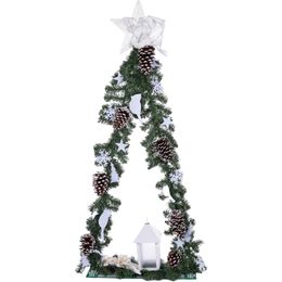 Dekobaum MyFlair MÖBEL & ACCESSOIRES Dekofiguren Gr. B/H: 20 cm x 127 cm, weiß Weihnachtsdeko mit 70 warmweißen LED's, Höhe ca. 127 cm