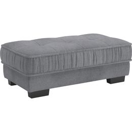 Hockerbank Inosign "Diwan II" Hocker Gr. B/H/T: 128cm x 46cm x 67cm, Soft clean, grau (stripes 8637 warm grey) Passend zur Garnitur, wahlweise mit DuraFlex-Polsterung, bis 140 kg