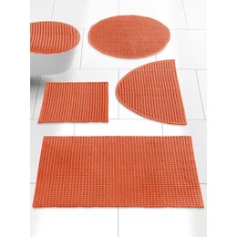 Badematte HEINE HOME Badematten Gr. rechteckig (60 cm x 100 cm), 1 St., orange (terracotta)