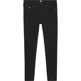 Skinny-fit-Jeans Tommy Jeans "Tommy Jeans - Damenjeans SYLVIA High Waist Skinny-Fit" Gr. 29, Länge 30, schwarz (denim black) Damen Jeans Eng anliegende Denim mit hoher Leibhöhe