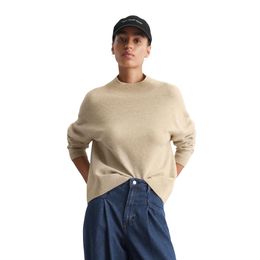 Marc O'Polo Strickpullover MARC O'POLO DENIM "aus weichem Schurwolle-Mix" Gr. M, beige Damen Pullover