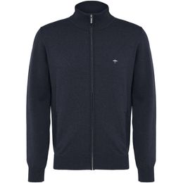 Strickjacke Fynch-Hatton Gr. M (50), blau (navy) Herren Strickjacken mir Reißversschluss und Logo-Stickerei