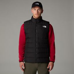 Daunenweste The North Face "M ACONCAGUA 3 VEST" Gr. S, schwarz (tnf schwarz, npf), Herren, Obermaterial: 100% Polyester. Wattierung: 50% Daunen, 50% Polyester, Westen, mit Logodruck