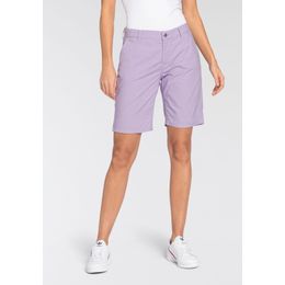 Chinoshorts MAC "Chino-Shorts" Gr. 44, N-Gr, lila (lavendel) Damen Hosen Krempelbare Shorts