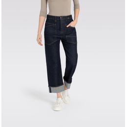 Bequeme Jeans MAC "BAGGY straight", Damen, Gr. 36, N-Gr, blau (fashion rinsed), Denim/Jeans, Obermaterial: 99% Baumwolle, 1% Elasthan, casual, sehr bequem, Jeans