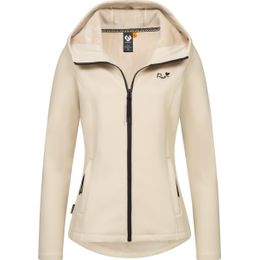 Kapuzensweatjacke Ragwear "Lyshka" Gr. L (40), beige (ecru) Damen Sweatjacken Sportliche weiche und elastische Kapuzenjacke