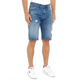 Jeansshorts Tommy Jeans "RONNIE SHORT" Gr. 30, N-Gr, blau (denim light used) Herren Jeans