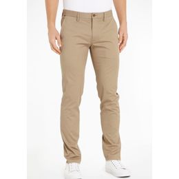 Chinohose Tommy Hilfiger "Chino Bleecker 1985 PIMA CO" Gr. 32, Länge 34, beige Herren Hosen