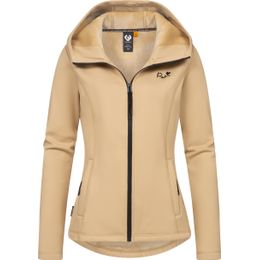 Kapuzensweatjacke Ragwear "Lyshka", Damen, Gr. XXXL(46), grau (taupe), Sweatware, Material: 95% Polyester, 5% Elasthan, figurumspielend hüftbedeckend, hoch geschlossener Ausschnitt, Ärmel ohne Ärmelschlitz normaler Saum, Sweatjacken, Sportliche weiche und elastische Kapuzenjacke