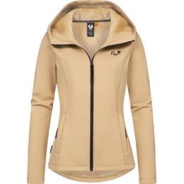 Kapuzensweatjacke Ragwear "Lyshka" Gr. L (40), grau (taupe) Damen Sweatjacken Sportliche weiche und elastische Kapuzenjacke