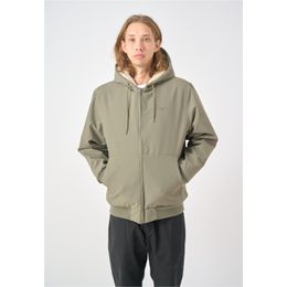 Bomberjacke Cleptomanicx "Workist", Herren, Gr. L, grün (olivgrün), 100% Polyamid, unifarben, normal, ohne Ausschnitt, Jacken, mit lockerem Schnitt