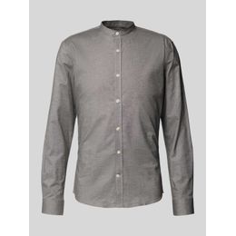 LINDBERGH Slim Fit Freizeithemd mit Stehkragen Modell 'Oxford'