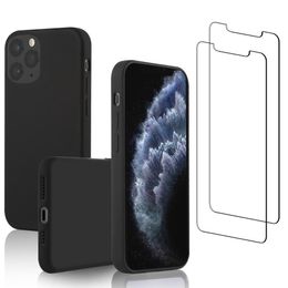 Hülle iPhone 11 Pro Max und 2 schutzfolien - Silikon - Schwarz