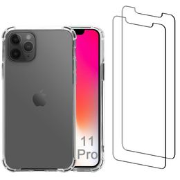 Hülle iPhone 11 Pro und 2 schutzfolien - Recycelter Kunststoff - Transparent