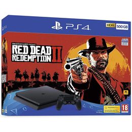 Sony PlayStation 4 Slim 500GB - Schwarz + Red Dead Redemption II