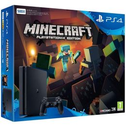 Sony PlayStation 4 Slim 500GB - Schwarz + Minecraft